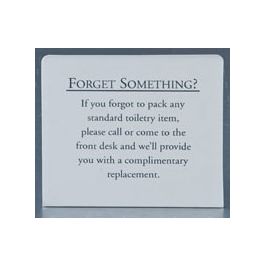 Forget Something Sign, L Shape, Plastic