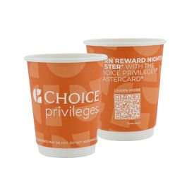 Choice Privileges Rewards Double Wall Cups, UNWRAPPED, 9oz, 500/CS